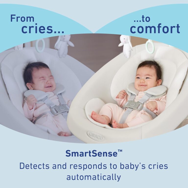 Graco SmartSense Baby Swing With Cry Detection Technology, Soothing ...