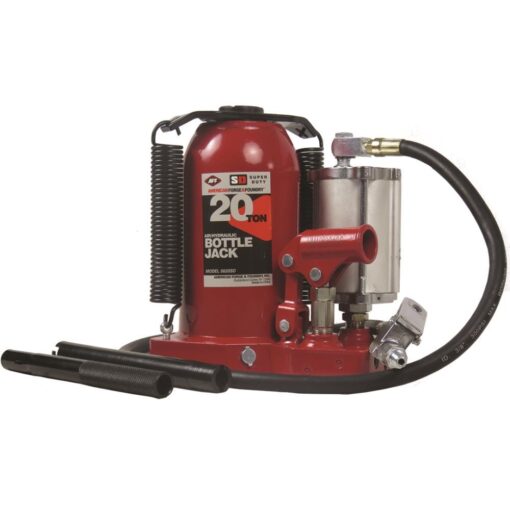 American Forge & Foundry Red 20-Ton Steel Pneumatic Bottle Jack ...