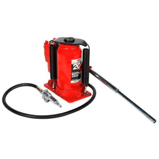 American Forge & Foundry Red 20-Ton Steel Pneumatic Bottle Jack ...