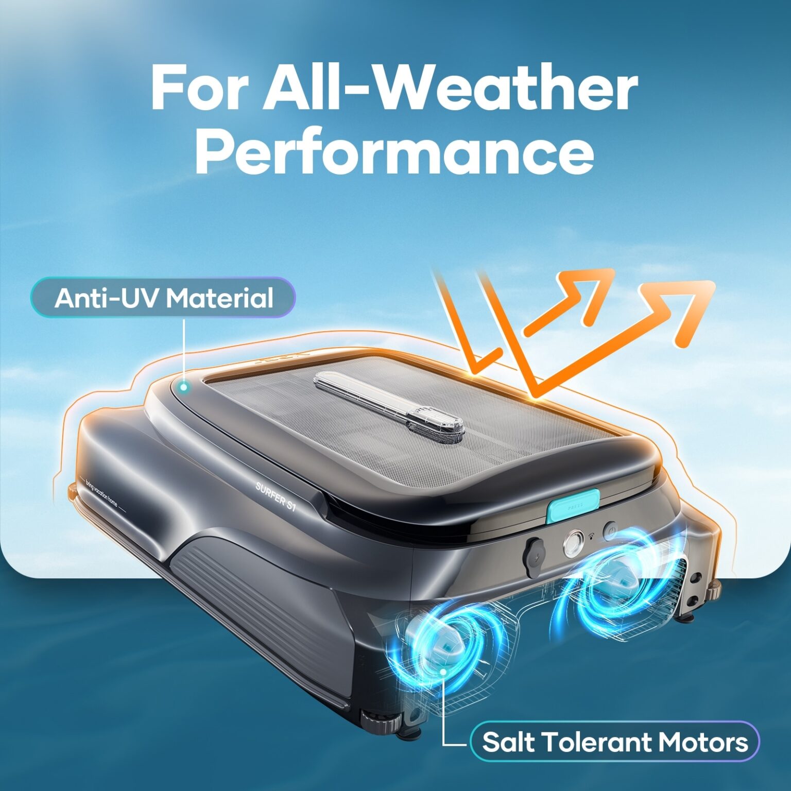 Aiper EcoSurfer S1 Cordless Skimmer 9-in Robotic Pool Vacuum ...