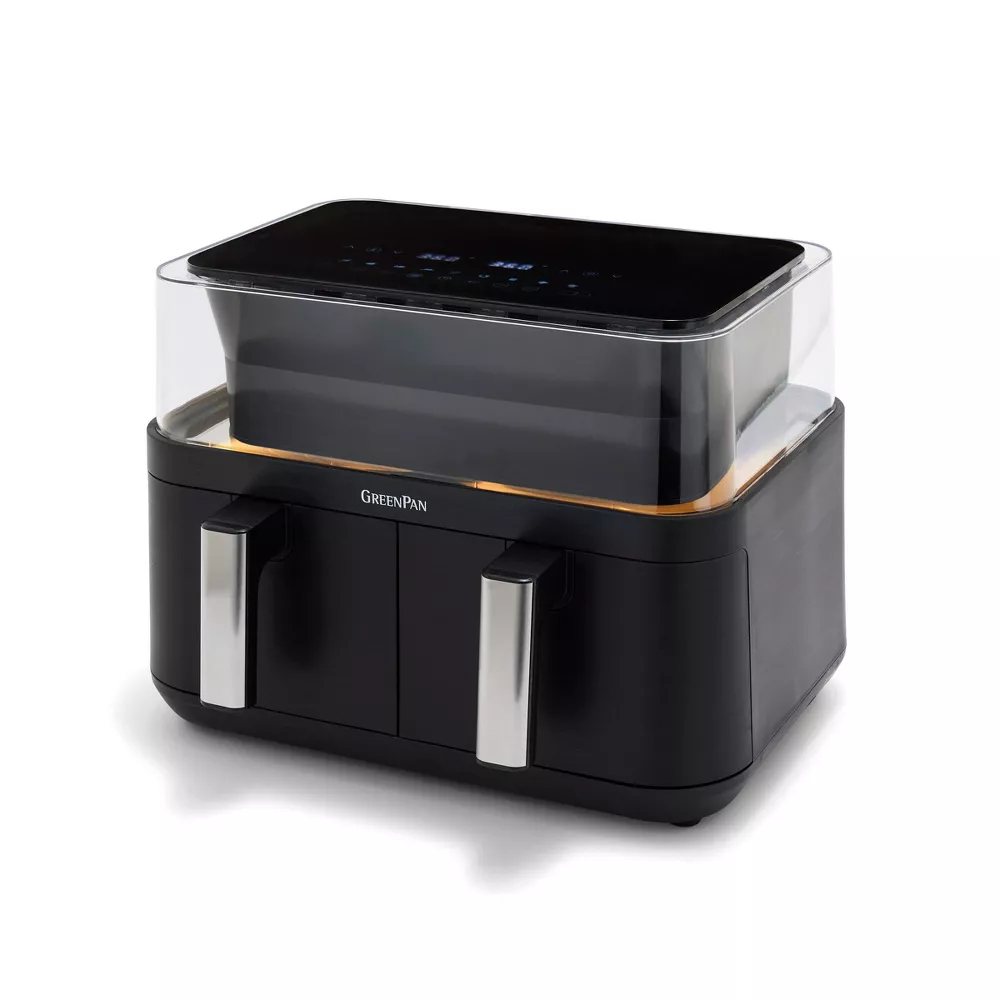 GreenPan Bistro 10qt 360 Clear View Double Air Fryer | BigEasyMart.com