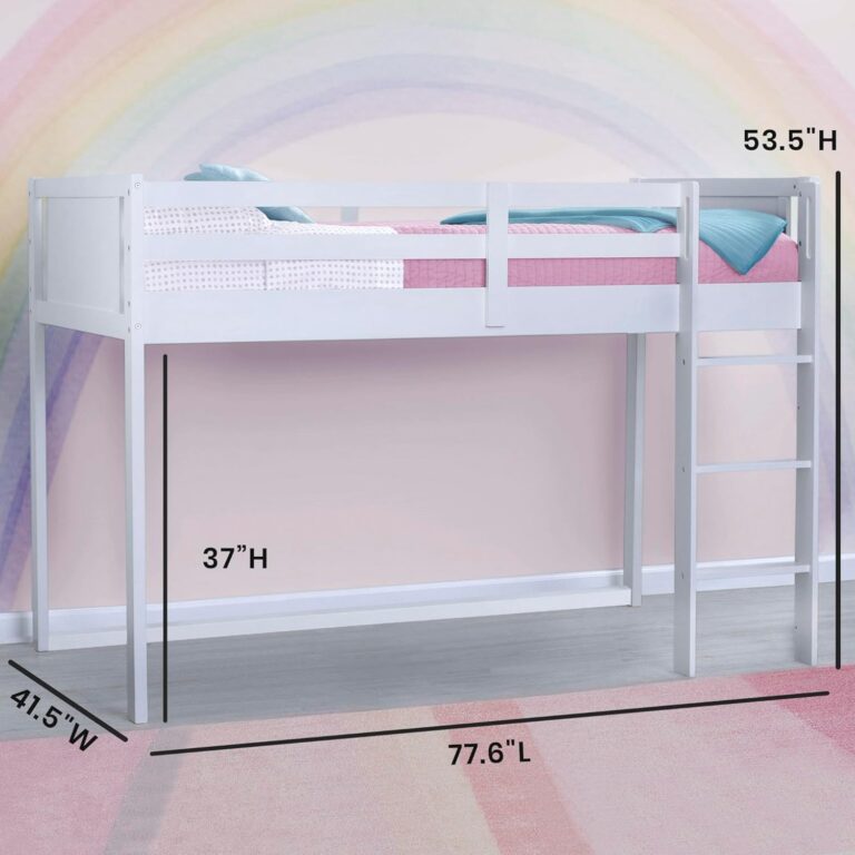 Delta Children Twin Loft Bed With Guardrail And Ladder (Coordinates ...