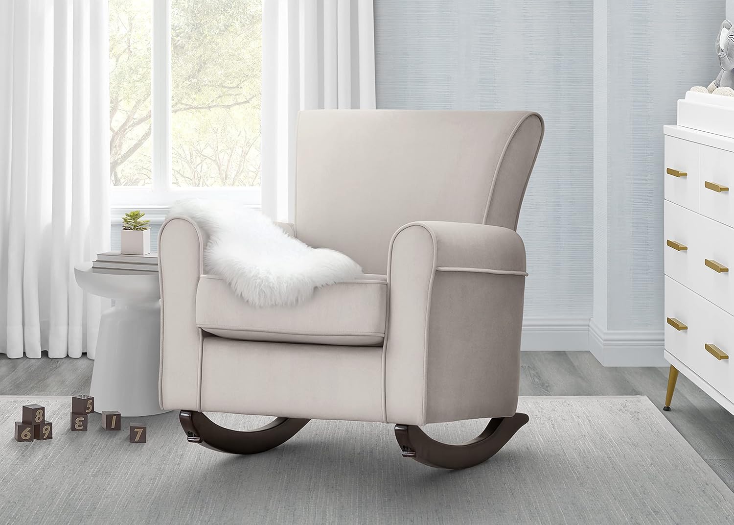 Delta Children Lancaster Rocking Chair Featuring Live Smart Fabric ...