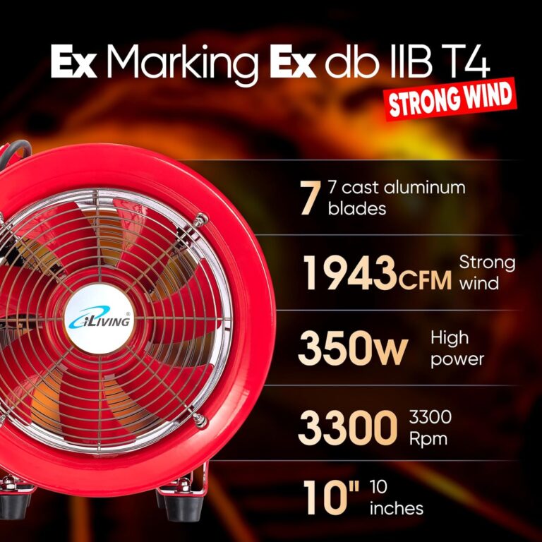 ILiving - ILG8EF10EX Explosion Proof Utility High Velocity Blower, Fume ...