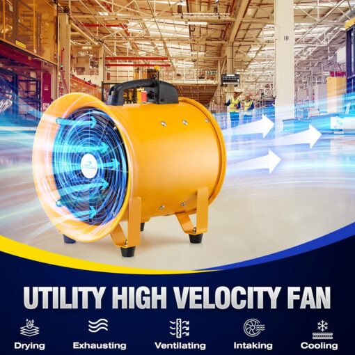 ILiving Utility High Velocity Blower, Fume Extractor, Portable Exhaust ...