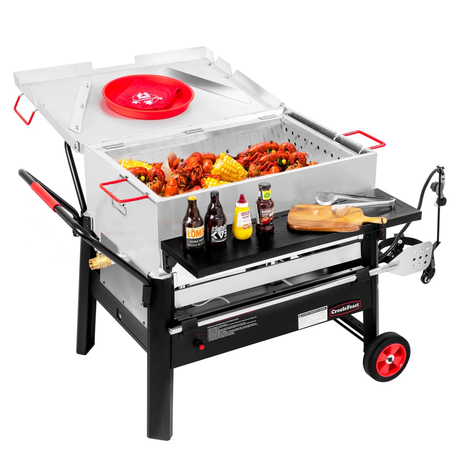 Creole Feast 150 Qt Double Sack Crawfish Boiler 2 -Burner Propane 20-lb ...