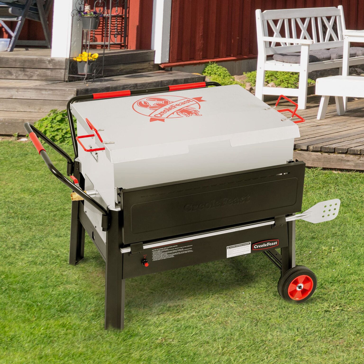 Creole Feast 150 Qt Double Sack Crawfish Boiler 2 -Burner Propane 20-lb ...